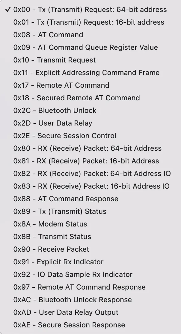 XBee API - Frame Information | NGCP Documentation Hub